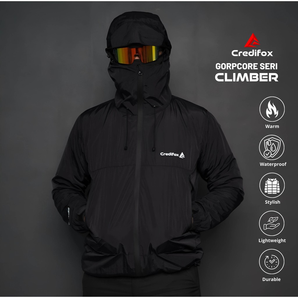 Credifox CLIMBER Series Gorpcore Mountain Jacket Taslan Cringkel ...