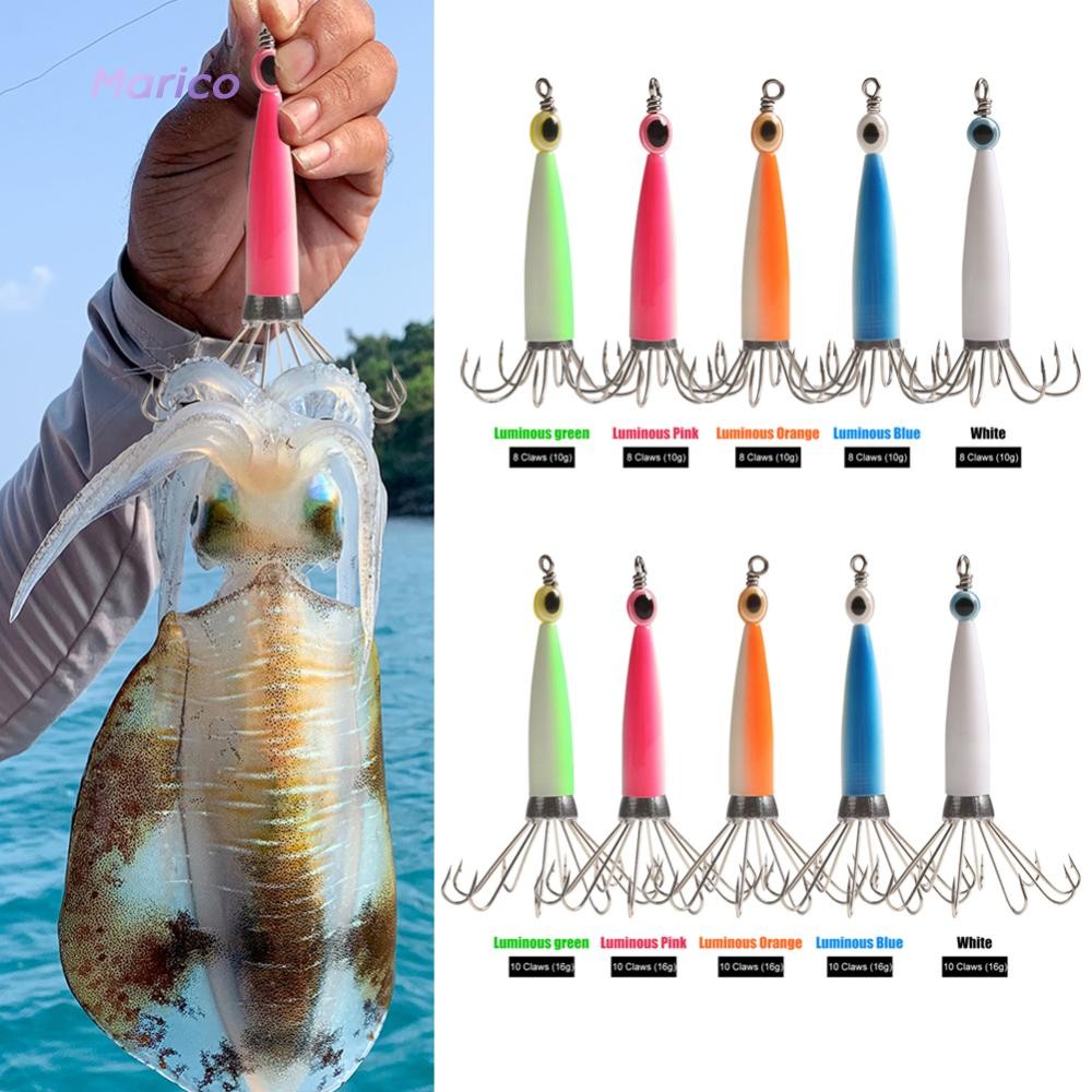 Luminous Squid Jigs Fishing Lure Hook Cuttlefish เหยื่อแข็งเทียม ...