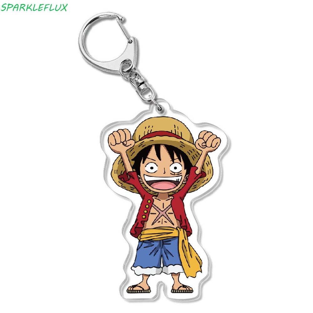 Sparkleflux พวงกุญแจลูฟี่อะนิเมะญี่ปุ่น Zoro Scultures Miniatures จี้อะ ...