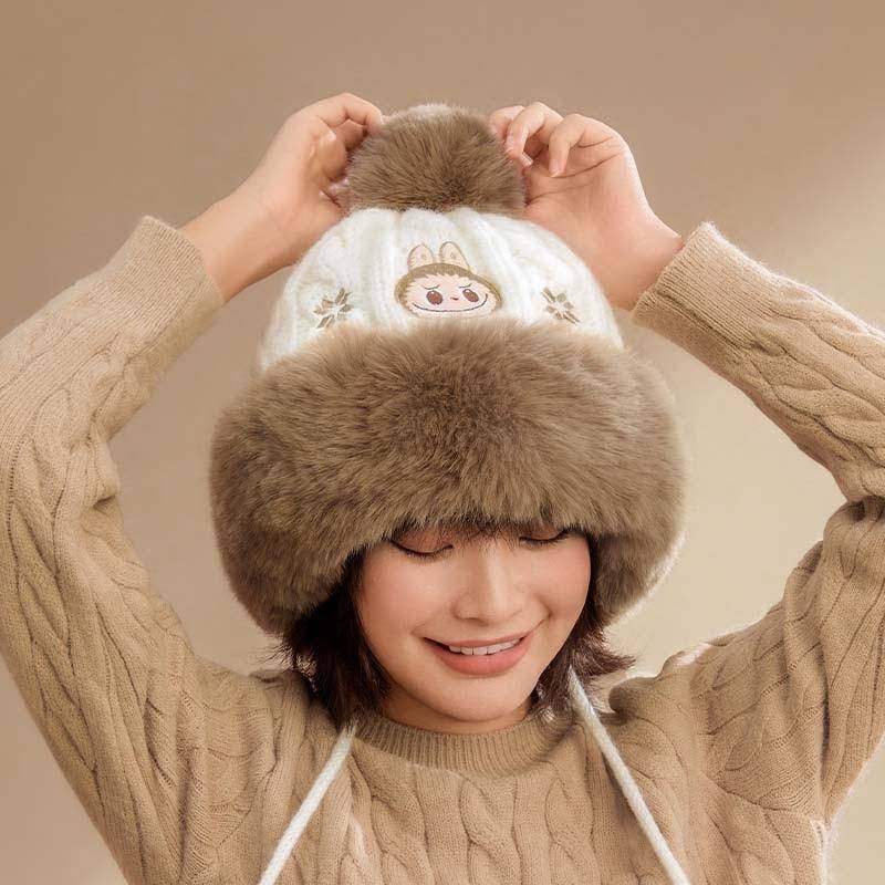 Pop Mart Beijing Paradise Limited Warm Series Labubu moko Hat Scarf ...