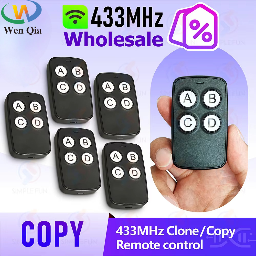 คัดลอกรีโมทคอนโทรล 433 Mhz 4 CH Doorhan Nice Came CASIT Clone Transmitter รหัสการเรียนรู้คงที่ ...