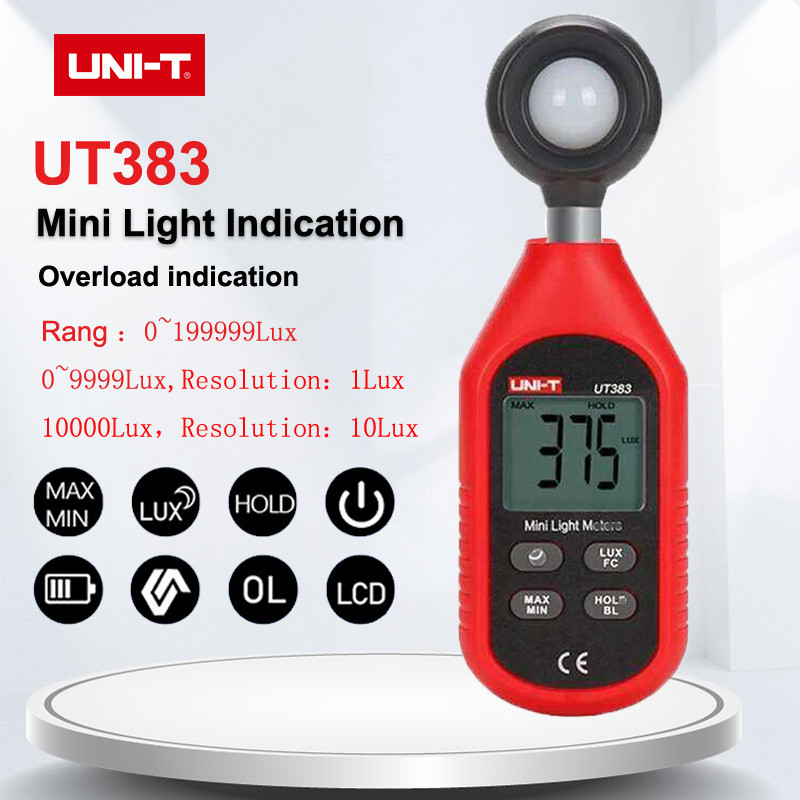 【จัดส่งในประเทศไทย】UNI-T UT383 เครื่องวัดแสง ลักซ์มิเตอร์ ความสว่างแสง ...