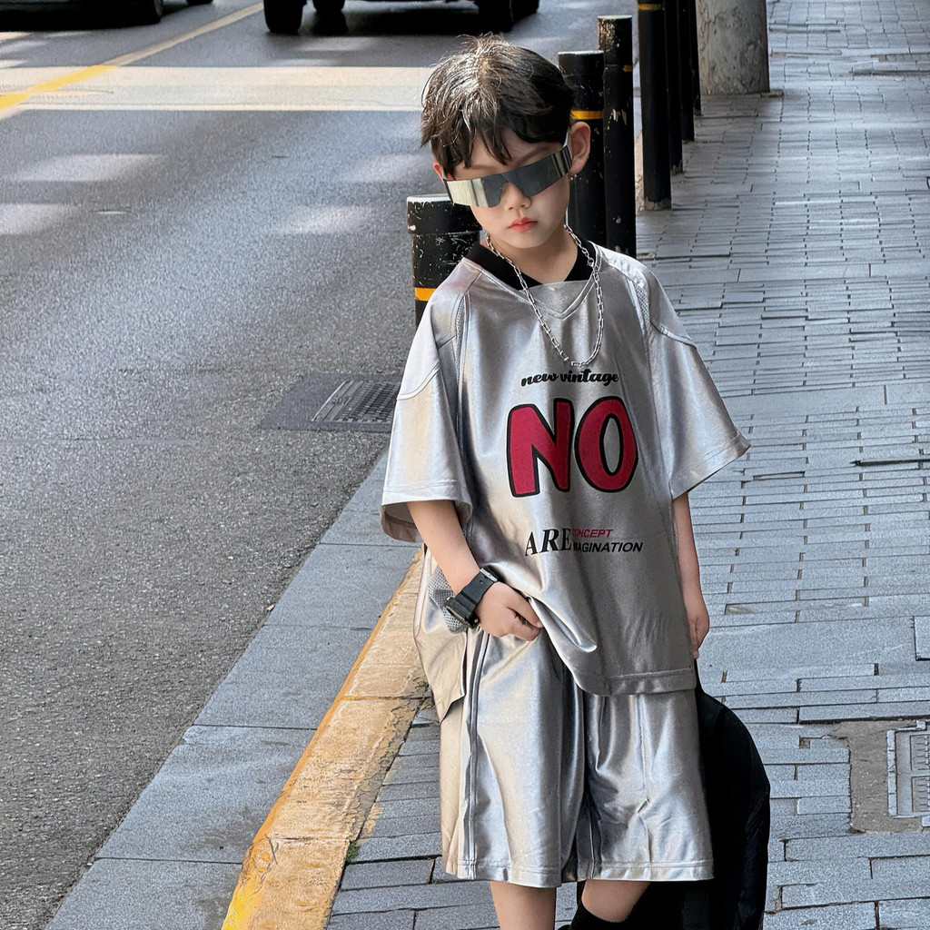 [LEBABY] ชุดกีฬาอเมริกันสไตล์เกาหลีแบบใหม่ฤดูร้อน | Shopee Thailand