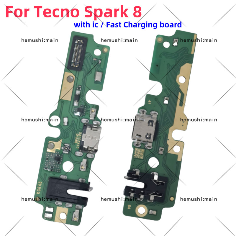 USB ชาร์จพอร์ตสําหรับ Tecno Spark 8 KG6 เมนบอร์ด flex พอร์ต USB ริบบิ้น ...