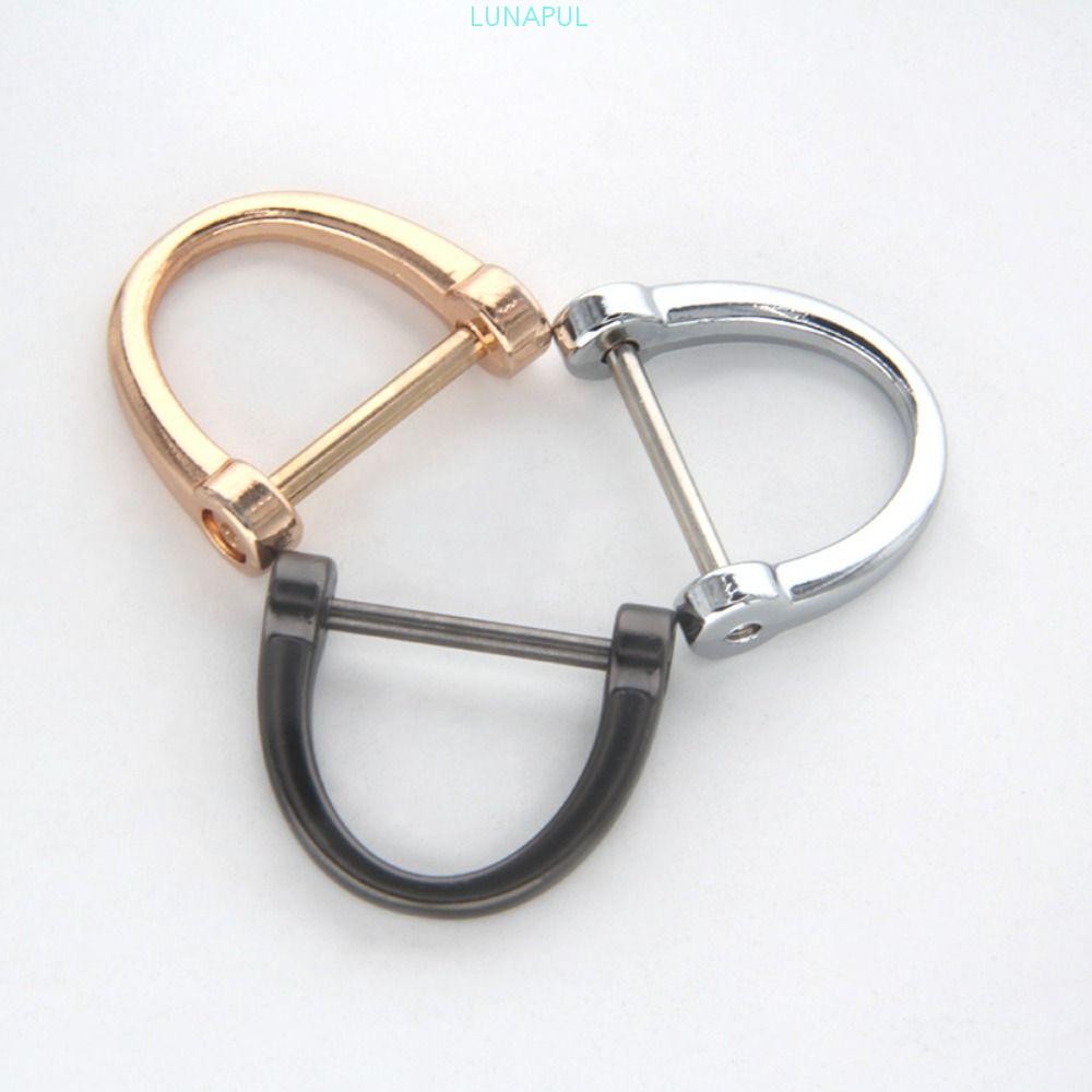 LUNAPUL D Shape Key Chain คลาสสิกหัวเข็มขัดผู้ถือกุญแจกระเป๋าอะไหล่ซ่อม ...