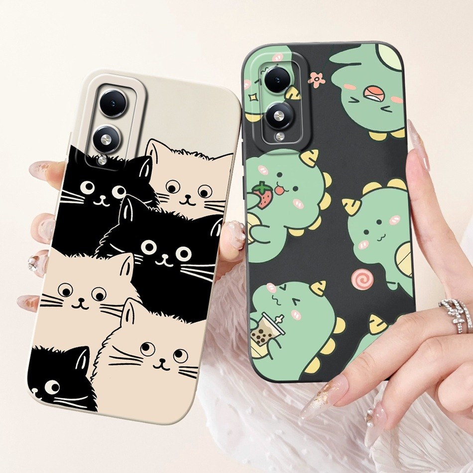 Itel A18 A18s น่ารักนักบินอวกาศแมวไดโนเสาร์การ์ตูน Jelly Case iteel A18 ...