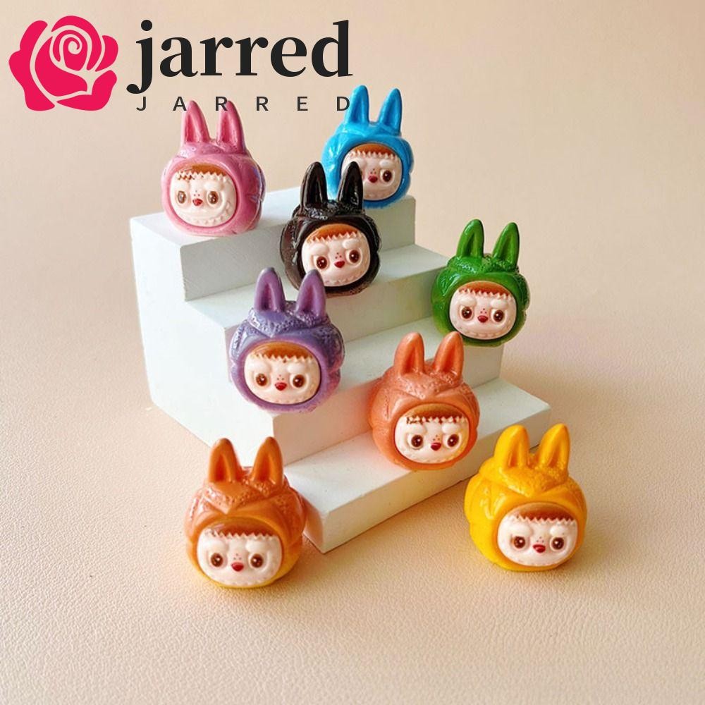 Jarred 8pcs Labubu เรซิ่นการ์ตูน Figurine,เรซิ่นหัตถกรรม Labubu ตุ๊กตา ...
