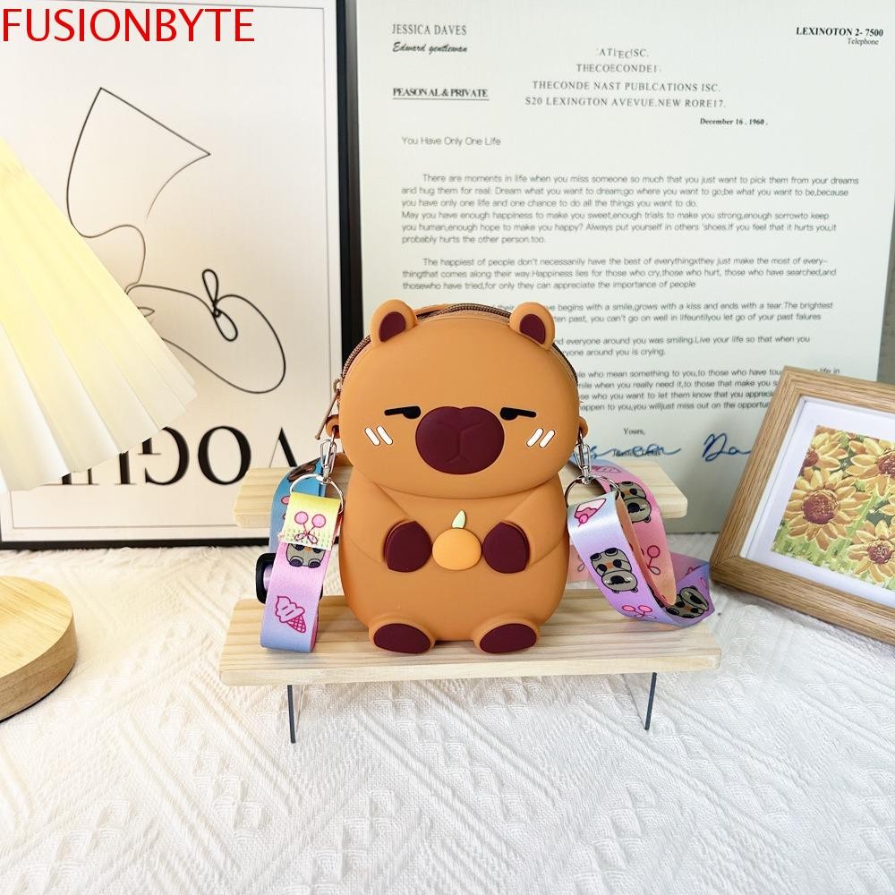 Fusionbyte Capybara Crossboday กระเป๋า,เรซิ่นปรับสายรัด Capybara กระเป๋าสะพาย,น่ารักกดคลิกกัน ...