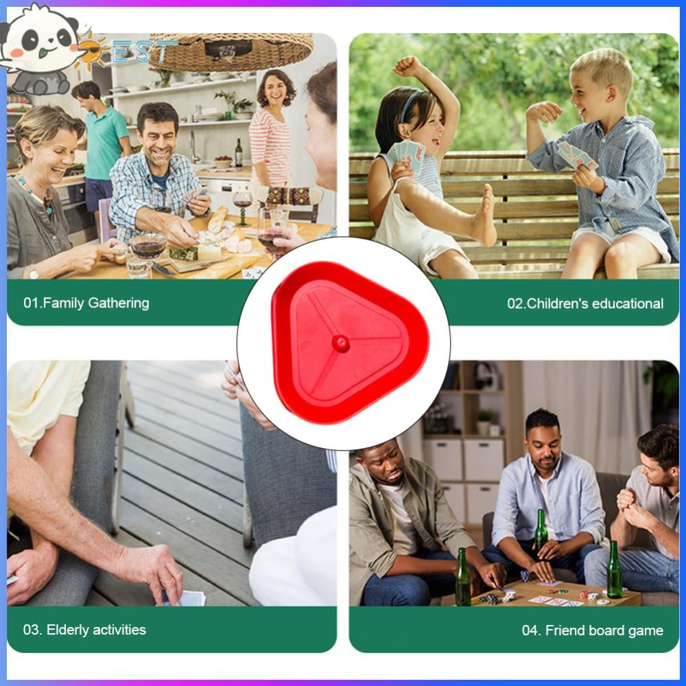 เดอะเบสท์ 4/6pcs เล่นการ์ดสามเหลี่ยมโป๊กเกอร์ Card Organizer แฮนด์ฟรี Little Hands การ์ดถาด ...