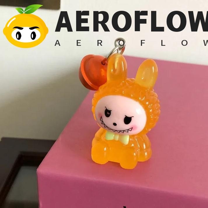 Aeroflow นั่งลง Labubu จี้, Noctilucent Glowing Candy color Labubu ...