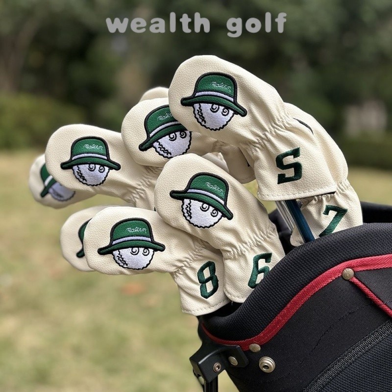 Universal GOLF Club Cover Iron Malbon ปัก PU Sand Wedge Cover GOLF Club ...