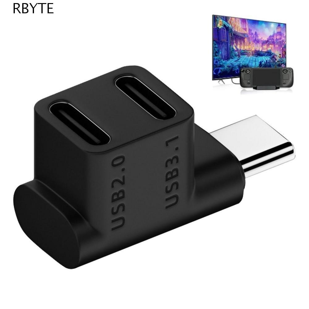 RBYTE 2 In 1 อะแดปเตอร์ USB C ชาร์จ Transfer Type-C มุมขวา USB Hub Charger และอะแดปเตอร์ชายหญิง ...