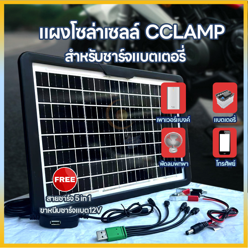 TH ส่งในไทย CL-1615-15W แผงไฟโซล่าเซลล์ พลังงานแสงอาทิตย์ 15W แผงโซล่า ...