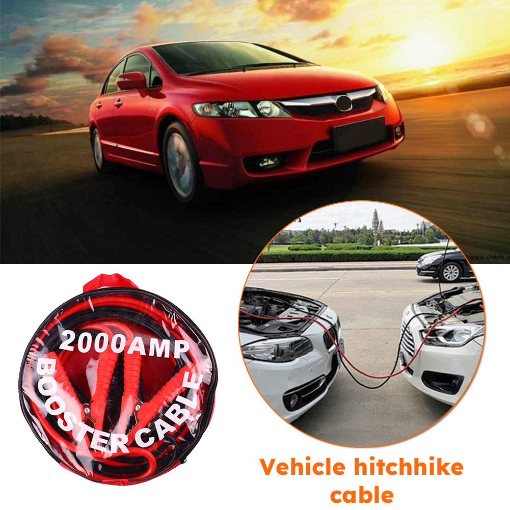 【COD】4M 2000A สายจั๊มแบตเตอรี่ สายพ่วงแบต ชาร์ตแบตรถยนต์ สายใหญ่ มาตรฐาน ยาว สายทองแดง | Shopee ...