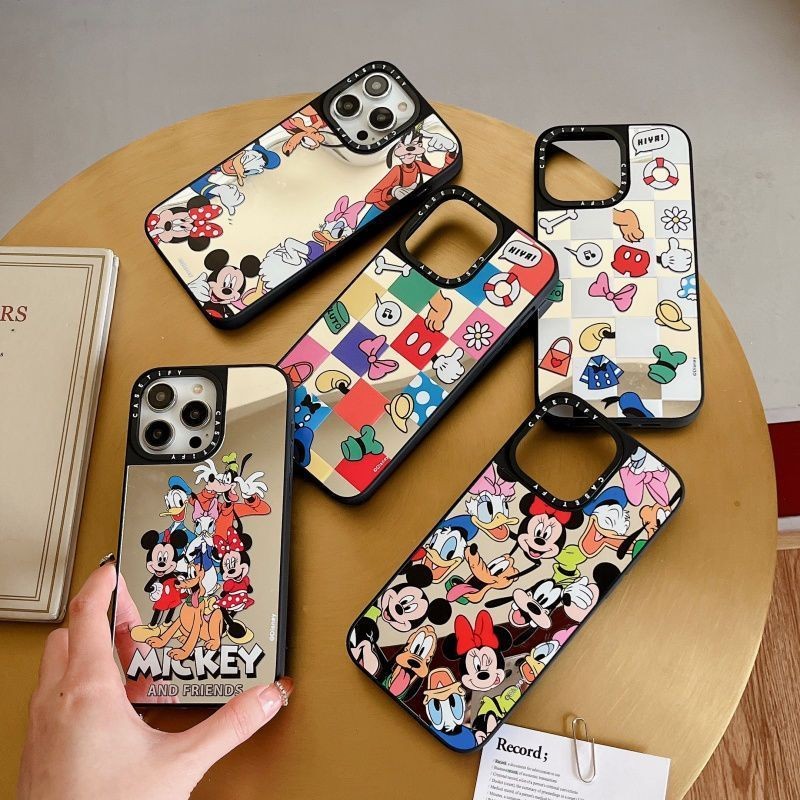 เคสโทรศัพท์ Casetify กระจกสไตล์ใหม่ Disney Mickey 16Promax การ์ตูน ...