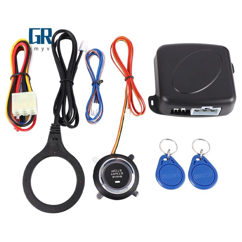 ระบบสัญญาณกันขโมยรถยนต์ RFID อัจฉริยะ Push Engine Start Stop ปุ่มล็อค ...
