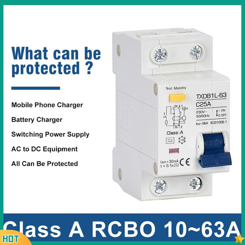 Farypokt MCB RCCB RCD Type A/AC RCBO DPNL Residual Current Circuit ...