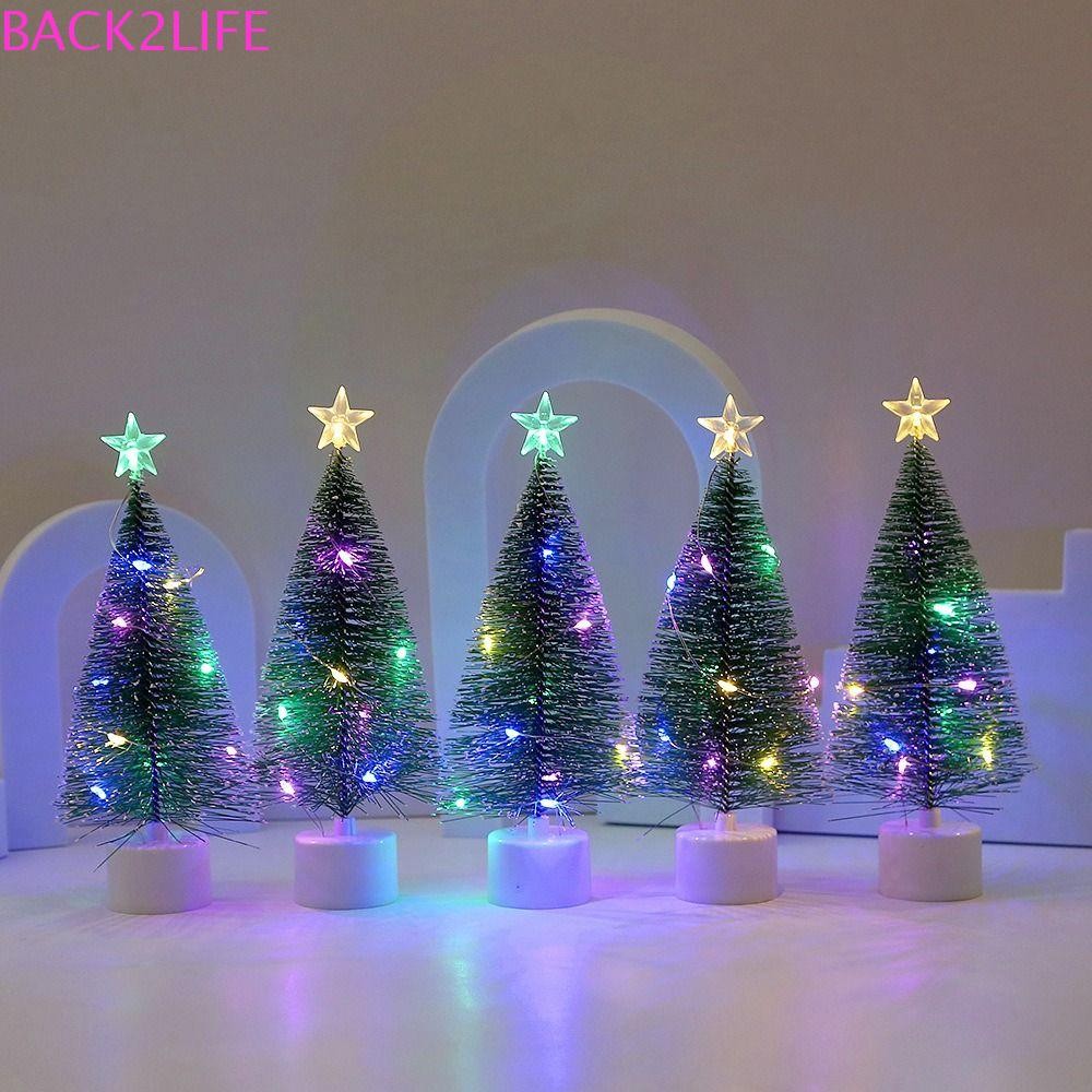 Back2life LED สีสัน Luminous Christmas Tree, Mini Green Christmas Tree ...
