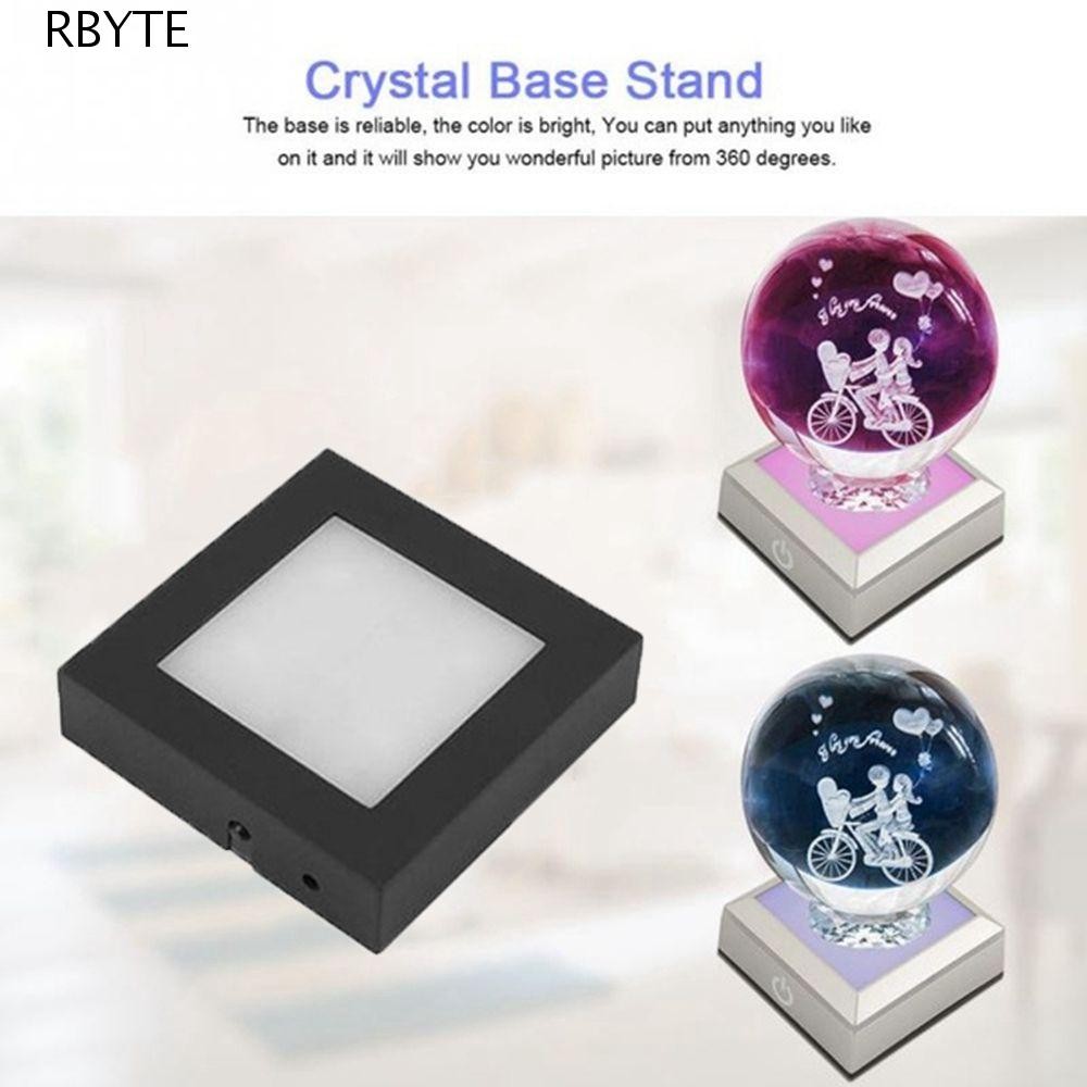 RBYTE ฐานคริสตัลไฟฟ้า 3D เลเซอร์ภายในตุ๊กตาแสดงถ้วยรางวัลไฟ LED ผู้ถือโคมไฟ | Shopee Thailand