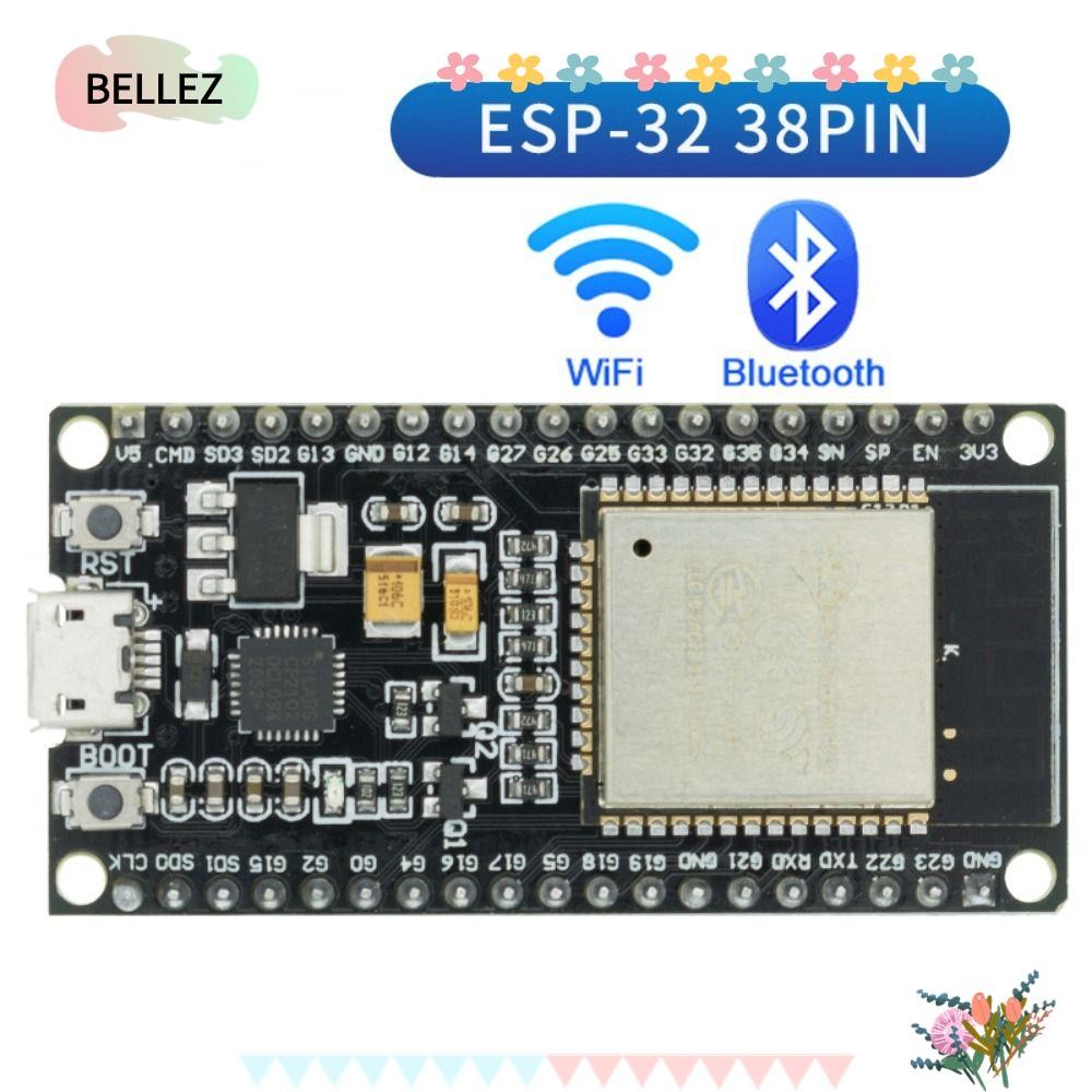 BELLEZ ESP32 ESP-32S บอร์ดพัฒนา, ESP-WROOM-32 Dual-Mode WiFi + โปรเซสเซอร์ Microcontroller แบบ ...