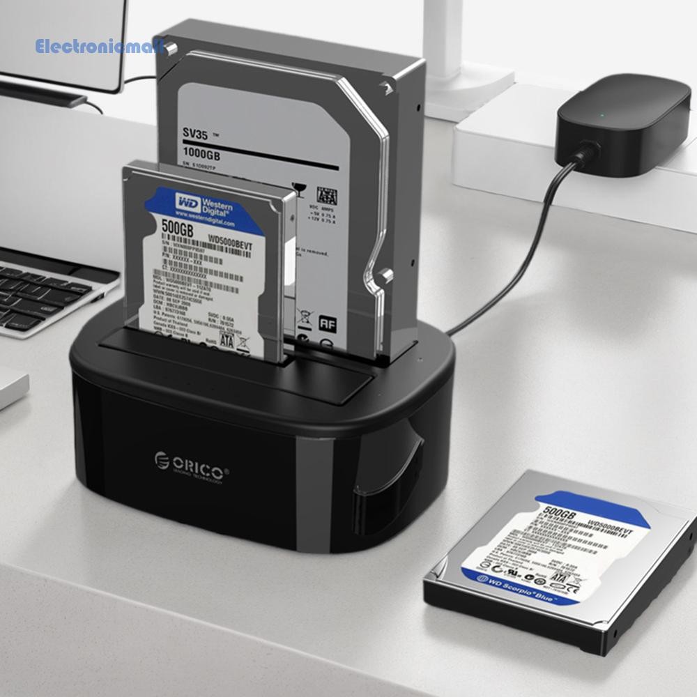 Fe# Dual-bay Hard Drive Docking Station Offline Clone สําหรับ 2.5/3.5 ...