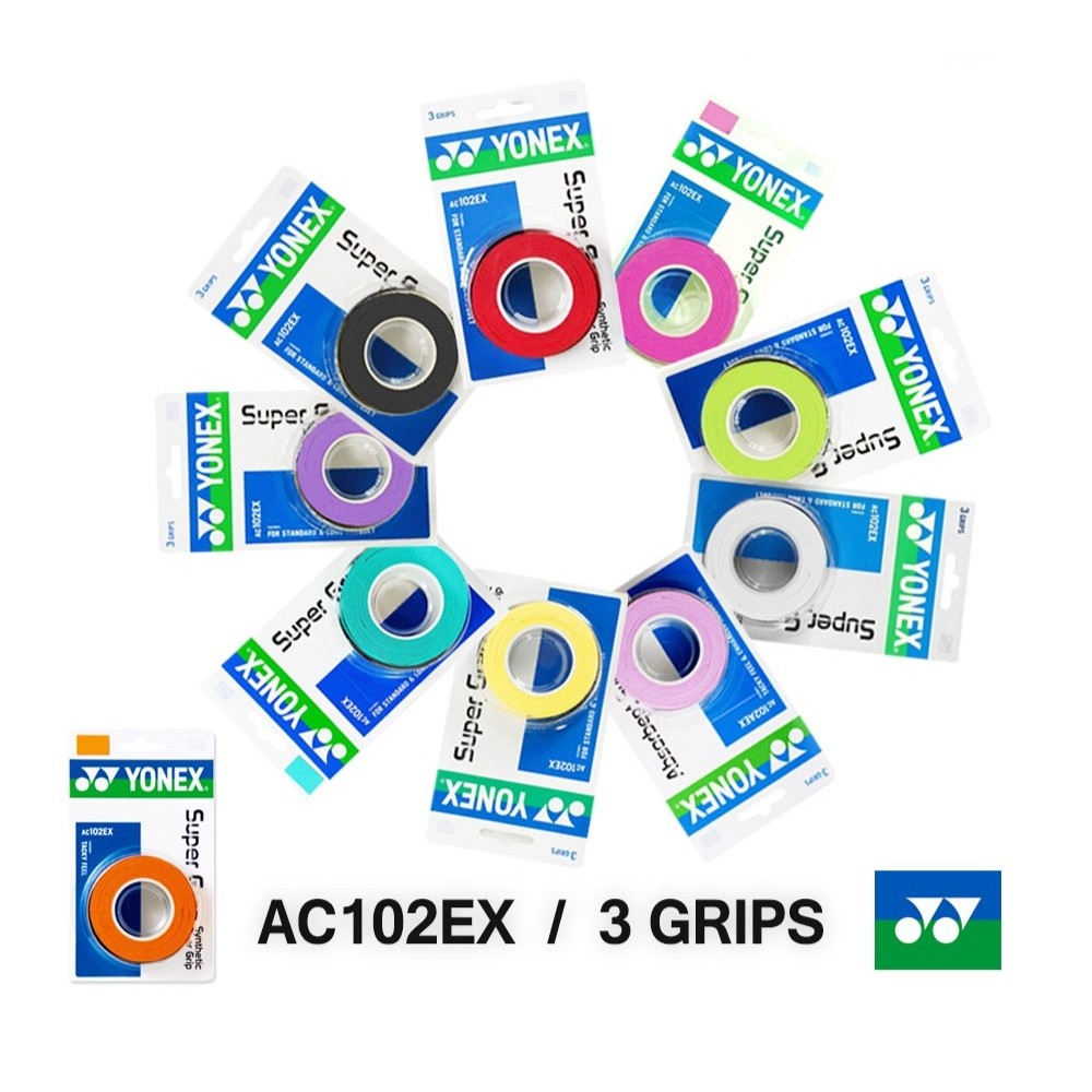 Yonex พันด้าม ไม้แบด ไม้เทนนิส รุ่น AC102EX 1 ม้วน (1 Grip / 3 Grips) | Shopee Thailand