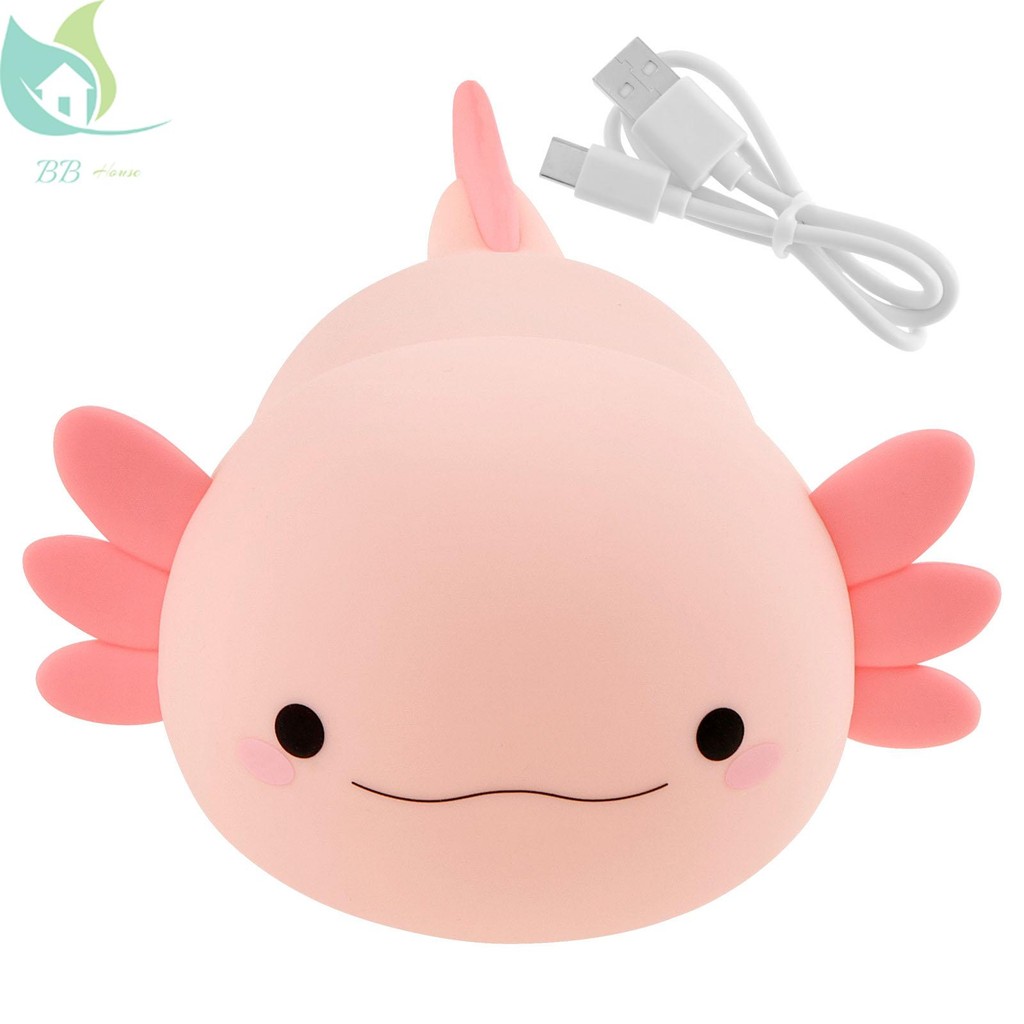Axolotl Night Light 1200 mAh น่ารัก Axolotl โคมไฟซิลิโคน Mini โคมไฟตั้ง ...
