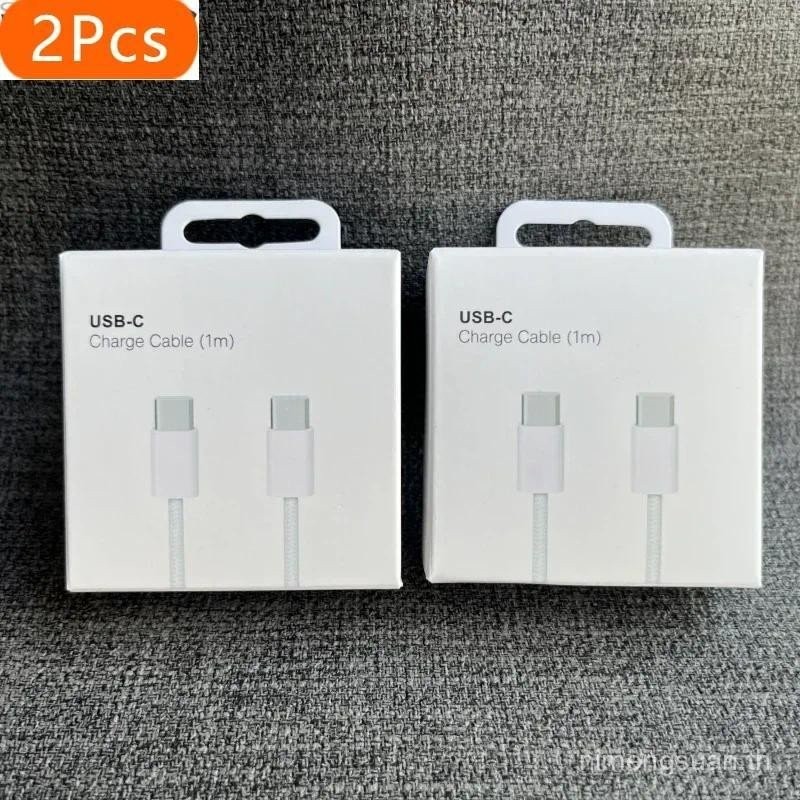 สายชาร์จเร็ว USB C PD 60W 2 ชิ้น สำหรับ Apple iPhone 15 Pro Max 15 Pro 15 Plus อุปกรณ์เสริมสาย ...
