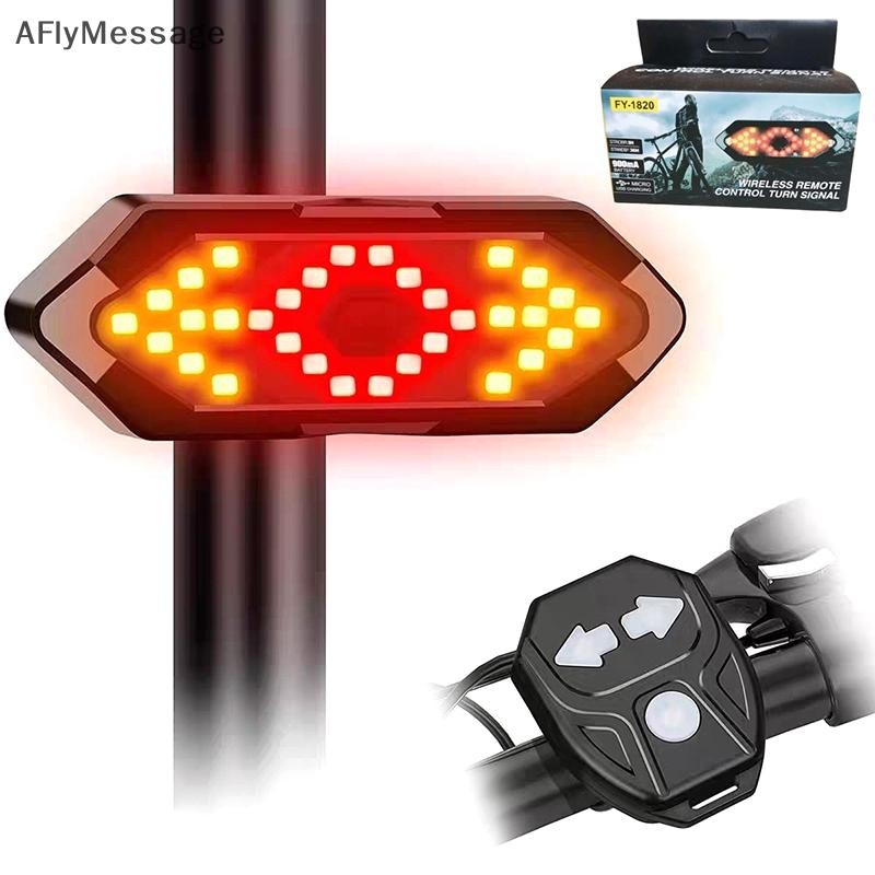 Afl LED จักรยานไฟเลี้ยวขี่จักรยานไฟเตือนไฟท้ายแตรสมาร์ทรีโมทคอนโทรล USB ...