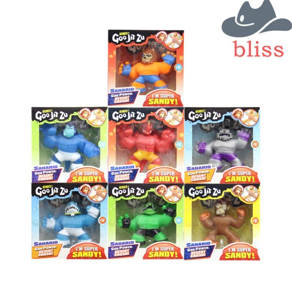 BLISS Goo Jit Zu เกมบีบ,สัตว์ยาง Man จระเข้ Super Heroes ของเล่นยืด ...