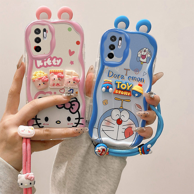 เคส Redmi Note 10 5G เคส POCO M3 Pro 5G เคส Kuromi น่ารัก 3D หูขอบครีม ...