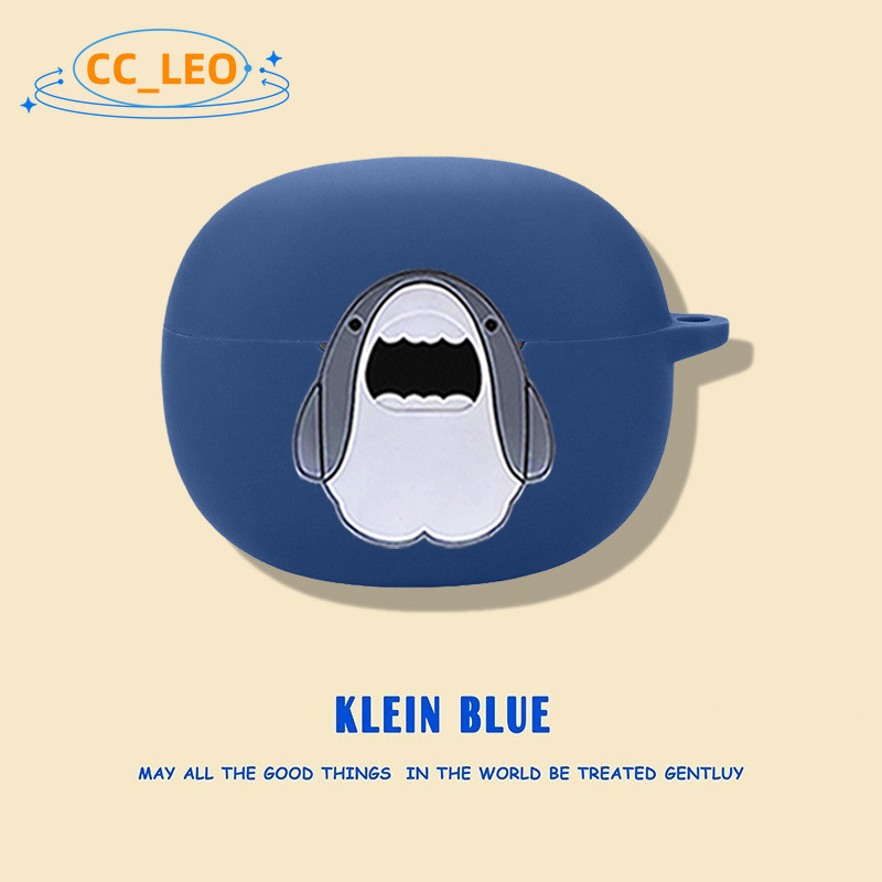 For EDIFIER Comfo Clip Case Cartoon Shark Keychain Silicone Soft Case ...