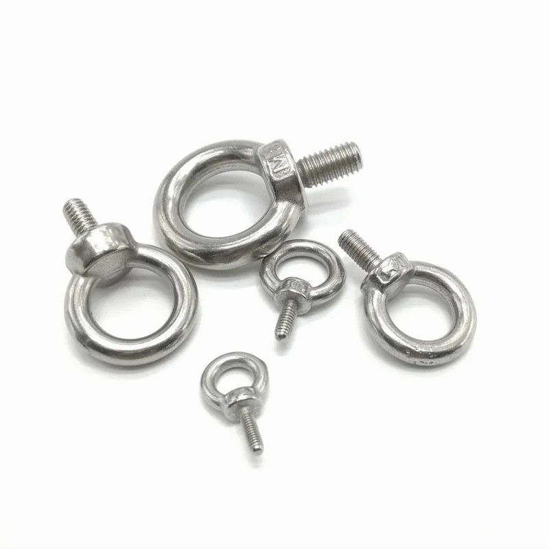 1-5pcs M3 M4 M5 M6 M8 M10 DIN580 Lifting eye nuts and Eye bolts Stainless steel Ring eye bolt ...