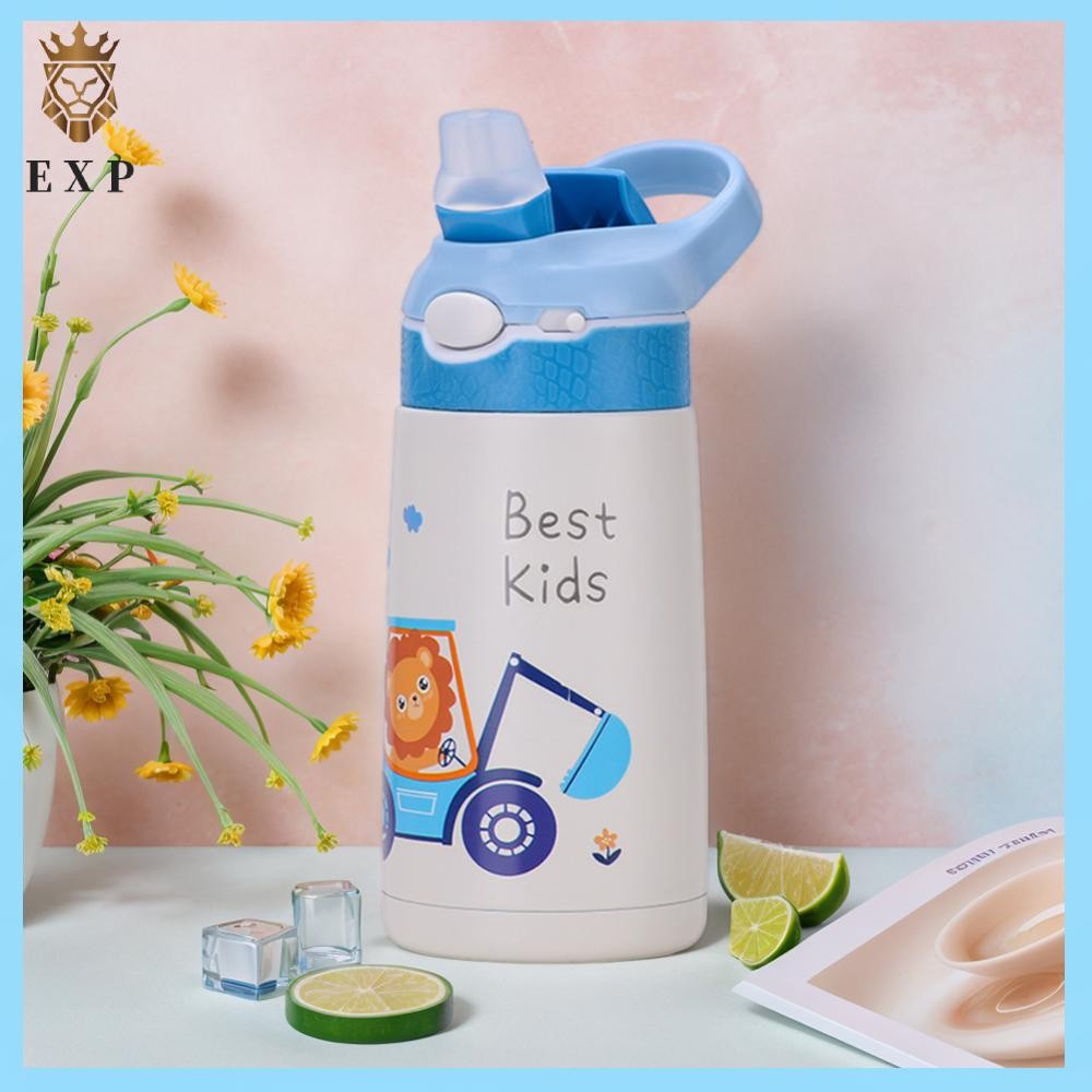 [explosion1.th] 400ml Duck Billed Straw การ์ตูนสูญญากาศฉนวนถ้วยแก้วน้ําสแตนเลส | Shopee Thailand