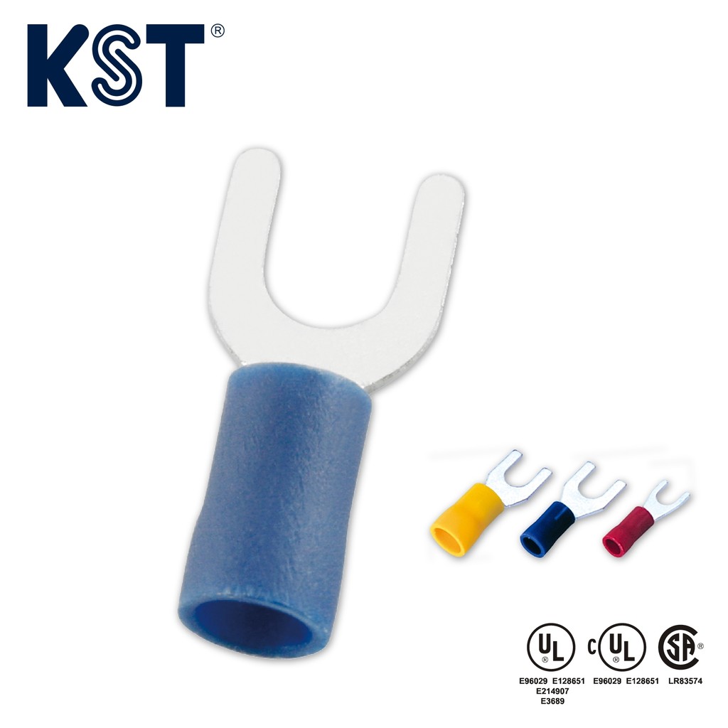 KST หางปลาแฉกหุ้ม เข้าสายไฟขนาด 0.5-6mm² รุ่น SVS1-SVL5 ถุงละ50ชิ้น | Shopee Thailand