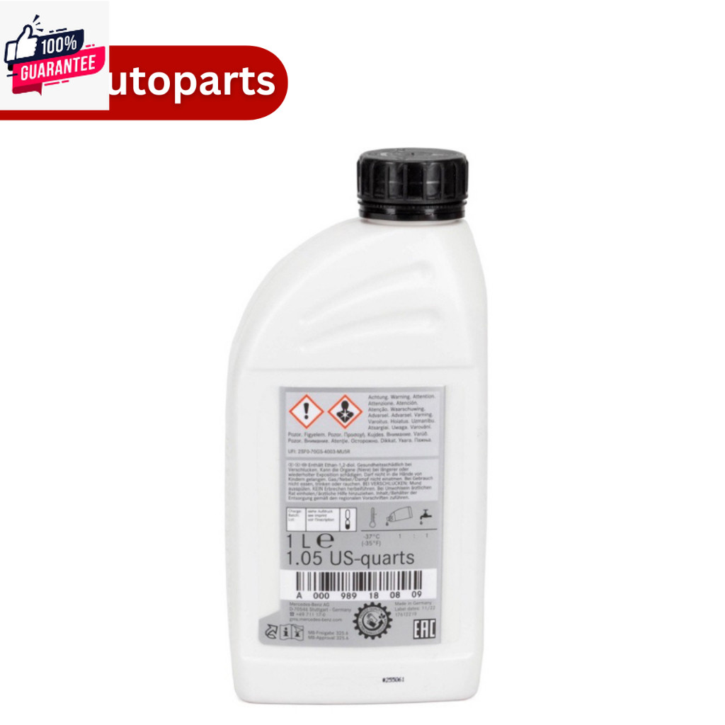 น้ำยาหม้อน้ำ Mercedes Benz coolant MB 325.6 ชมพู แท้1 ลิตร | Shopee ...