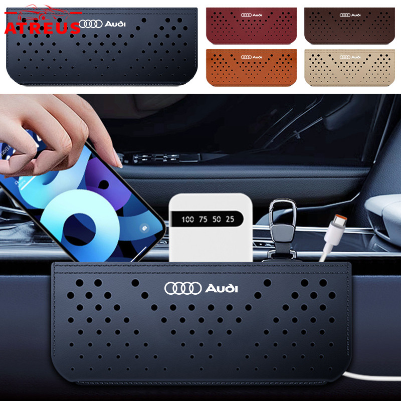 Audi กระเป๋า จัดระเบียบ รถยนต์ แบบหนัง พรีเมี่ยม ที่เก็บของในรถ กระเป๋าเก็บของ ใช้ในรถยนต์ ใส่ ...