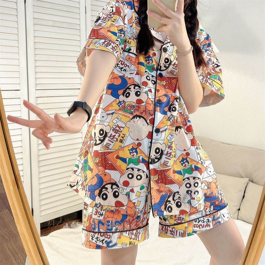 Plus Size Fat mm การ์ตูนญี่ปุ่น Crayon Shin-Chan Sleeping#加大#加大码斤胖mm日系 ...