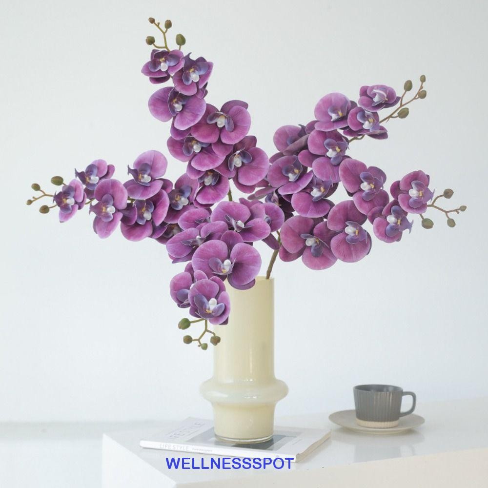 Wellnessspot สาขา Phalaenopsis ประดิษฐ์ 9 หัว 98 ซม.จําลองผีเสื้อกล้วยไม้ดอกไม้, DIY แจกันตกแต่ง ...