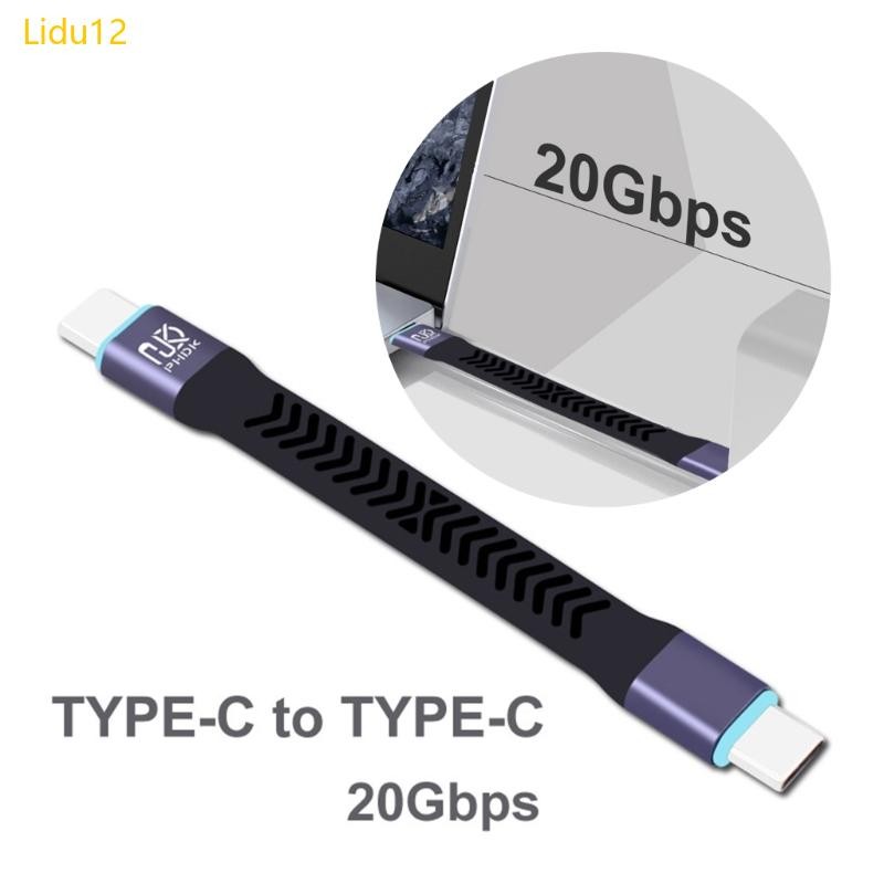 Lidu12 สั้น UsbC ถึง TypeC สาย USB3 2 20Gbps Fast Charging Data ...