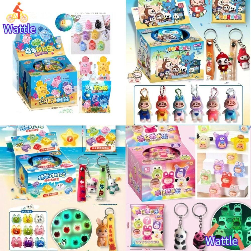 WATTLE 32 ชิ้น/เซ็ตกล่องการ์ตูน,เต่า Labubu Box, Creative Crab Lilith ...