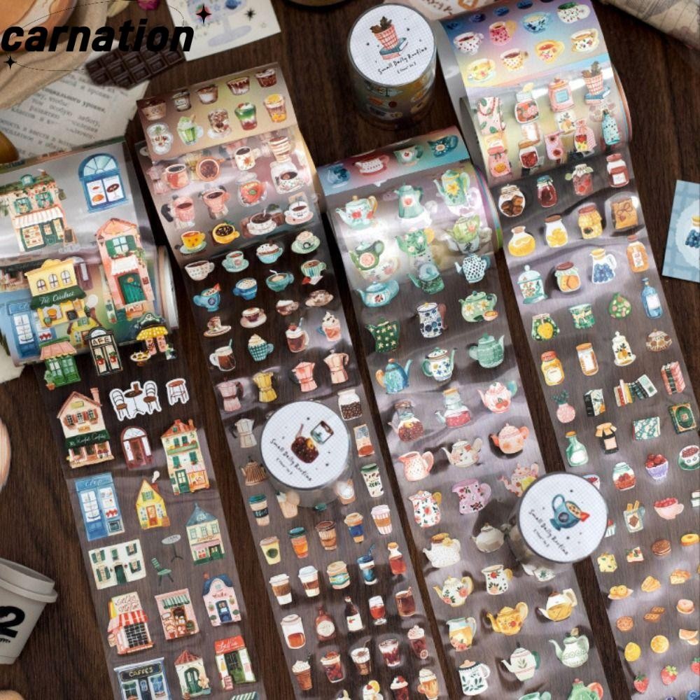 CARNATION เทปสติกเกอร์, DIY Daily Life Theme Die Cut Tape, ของขวัญ ...