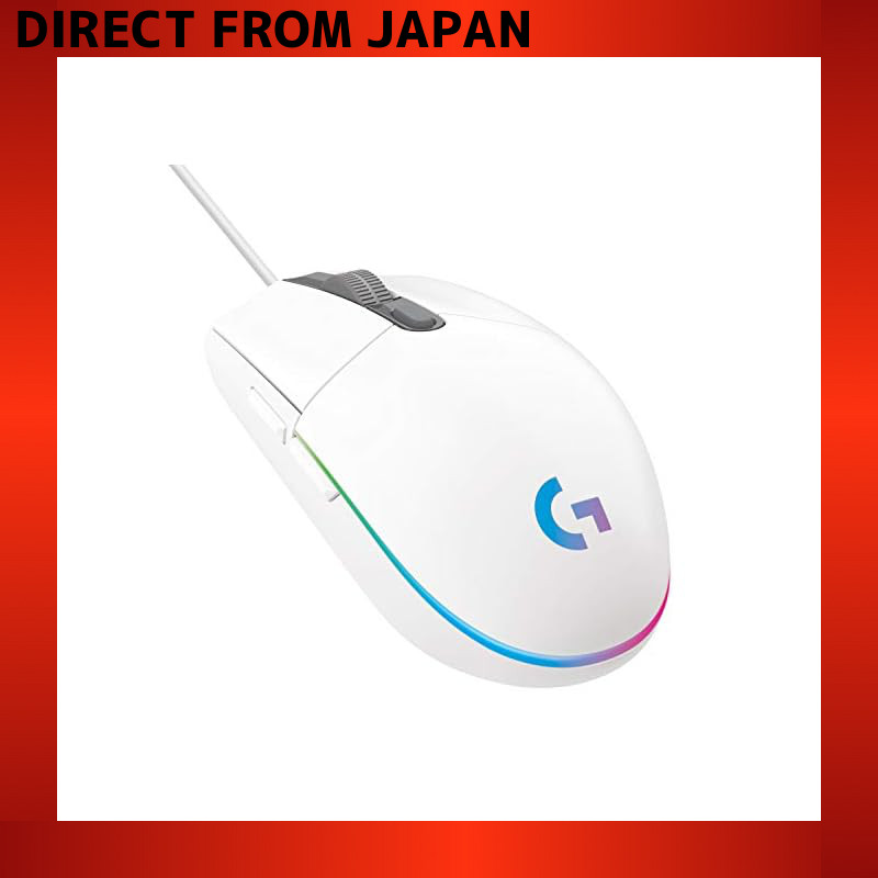 Logicool G Gaming Mouse G203 Wired Gaming Mouse USB Connection G203-WH Lightweight 85g LIGHTSYNC ...