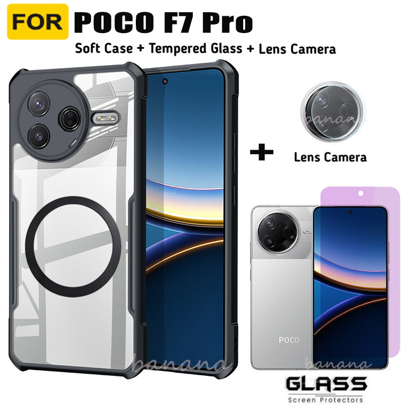 Poco F7 Pro อะคริลิคป้องกันแหวนแผ่นเหล็กแม่เหล็กสําหรับ Poco F7 Ultra X7 M7 Pro Poco C71 C75 ...