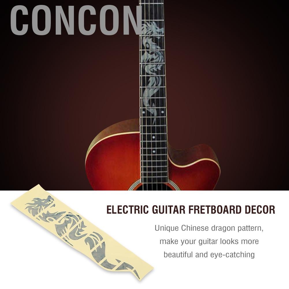 Concon เครื่องหมายสติกเกอร์ฝังกีตาร์ Dragon สำหรับ Fretboard อะคูสติก ...