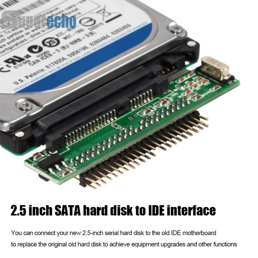 2.5in SATA to IDE SSD การ์ดอะแดปเตอร์ Mini 7 +15-Pin to 44-Pin Hard ...