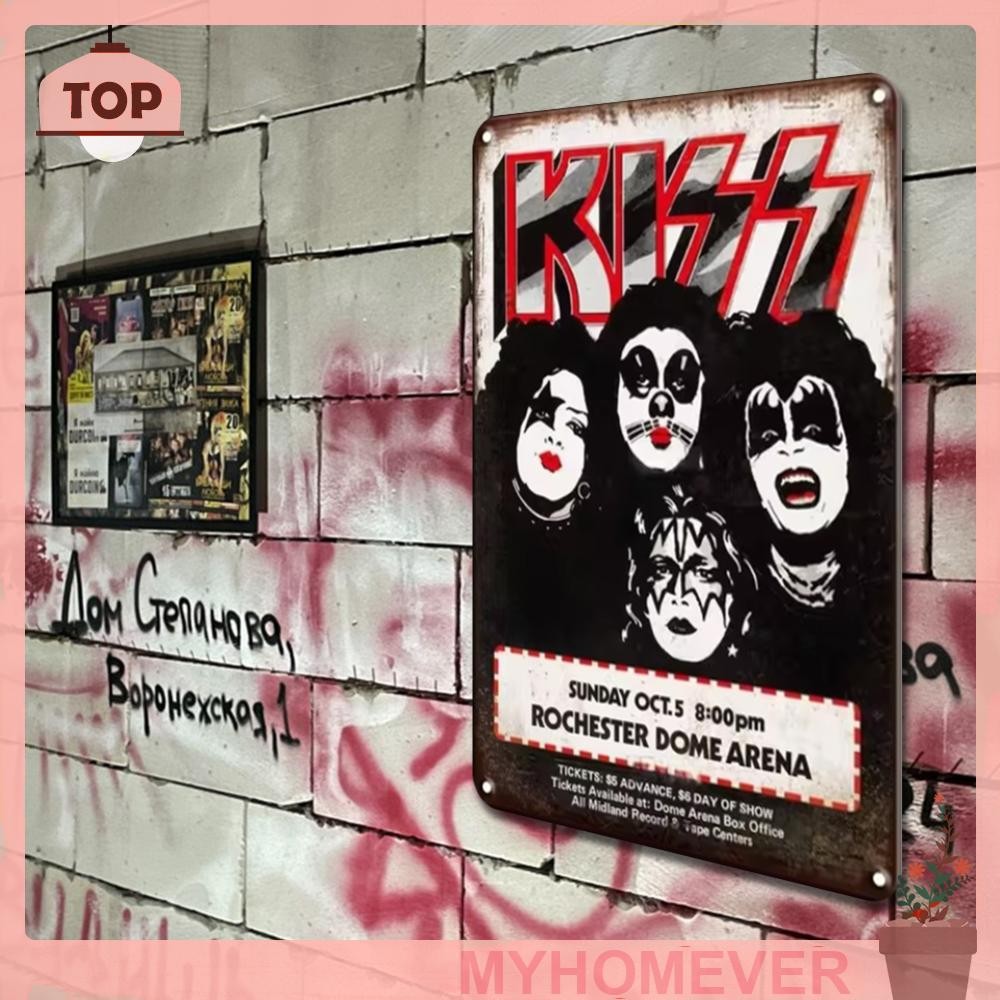 Vintage Metal Band Tin Sign ภาพวาดเหล็กสี่เหลี่ยม Wall Home Bar ...