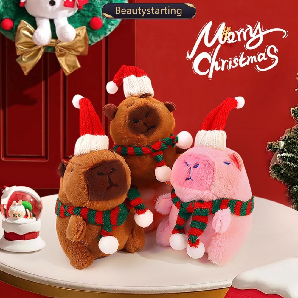Beautystarting Plush ผ้าพันคอคริสต์มาส Capybara ของขวัญกล่องตกแต่งคู่ ...
