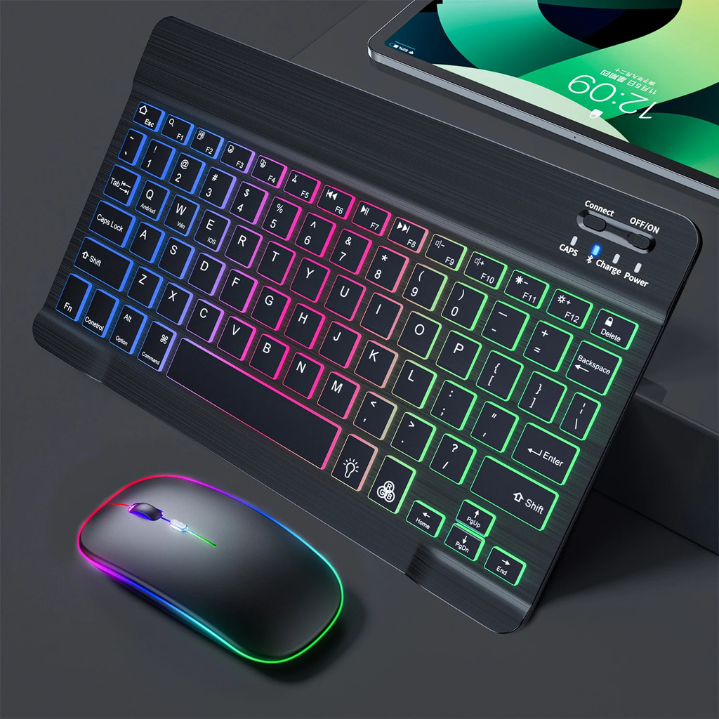 คีย์บอร์ดไร้สายและเมาส์บลูทูธคีย์บอร์ดในรัสเซีย RGB Keyboard Kit ...