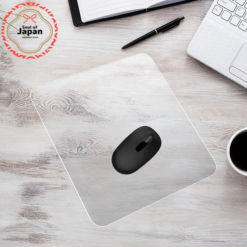 iplusmile Glass Mouse Pad Clear Desk Pad 25cm*25cm Mouse Pad Game ...